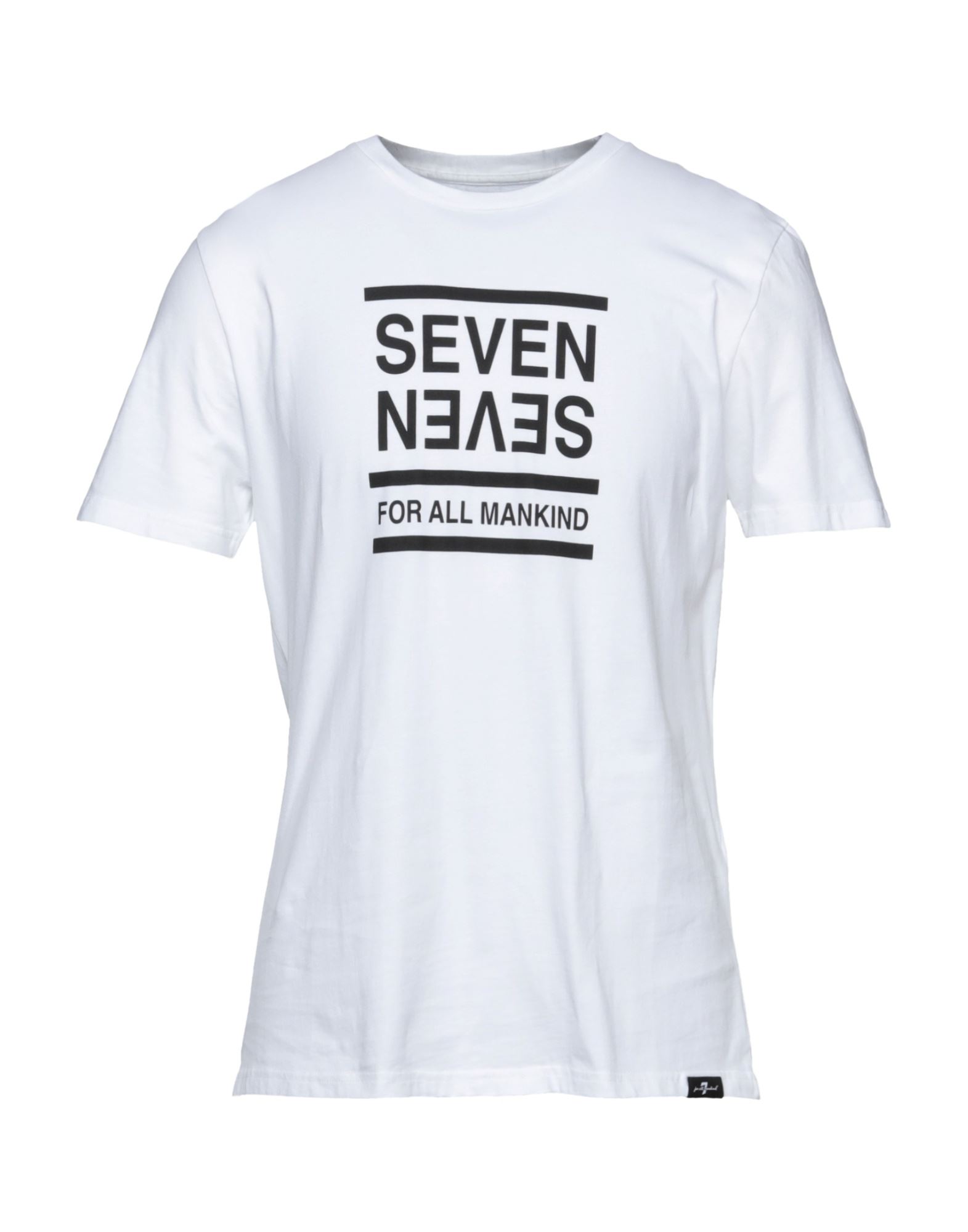 7 For All Mankind Logo Print T-shirt In White | ModeSens