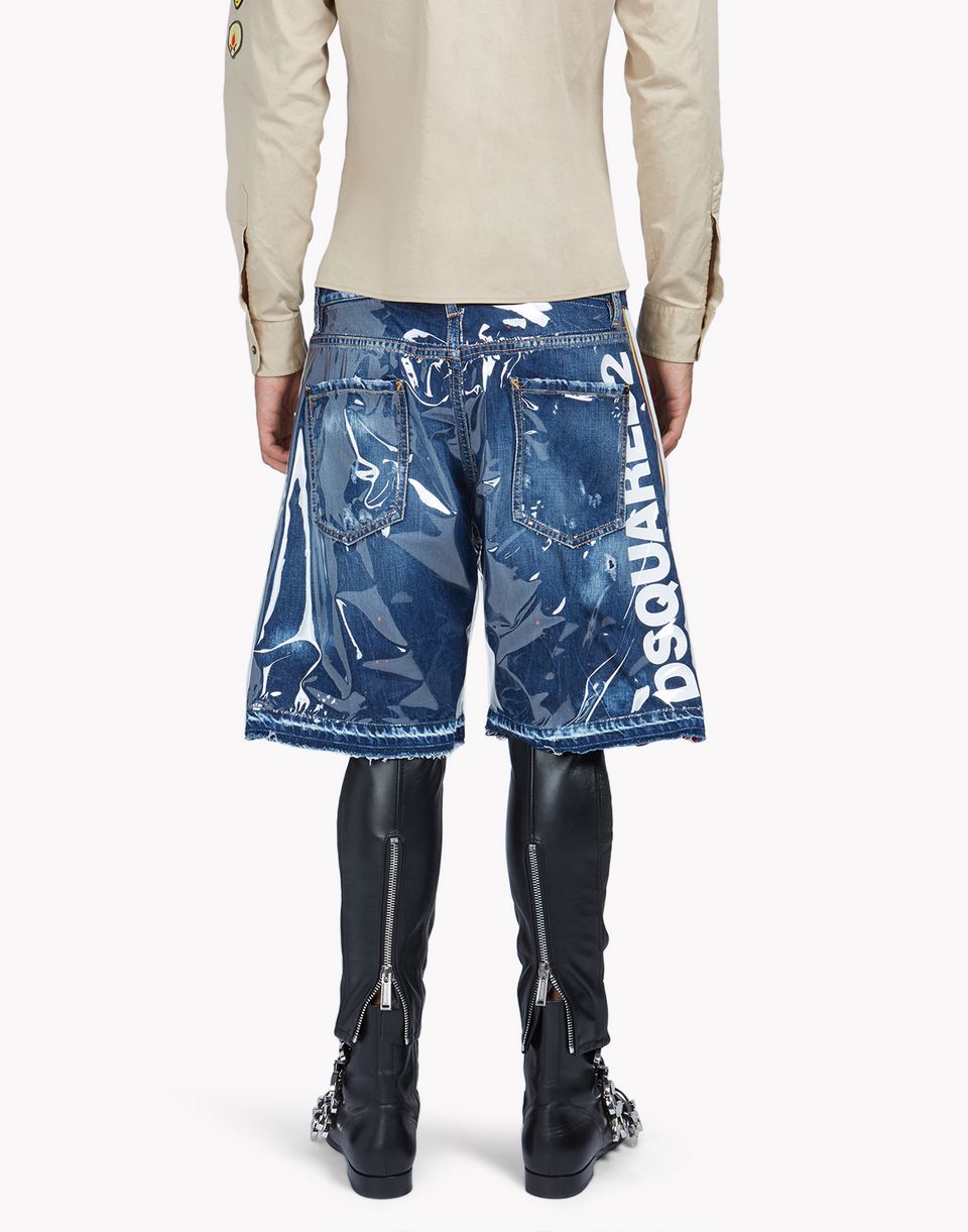 Dsquared2 K Way PVC Denim Shorts - Shorts for Men | Official Store