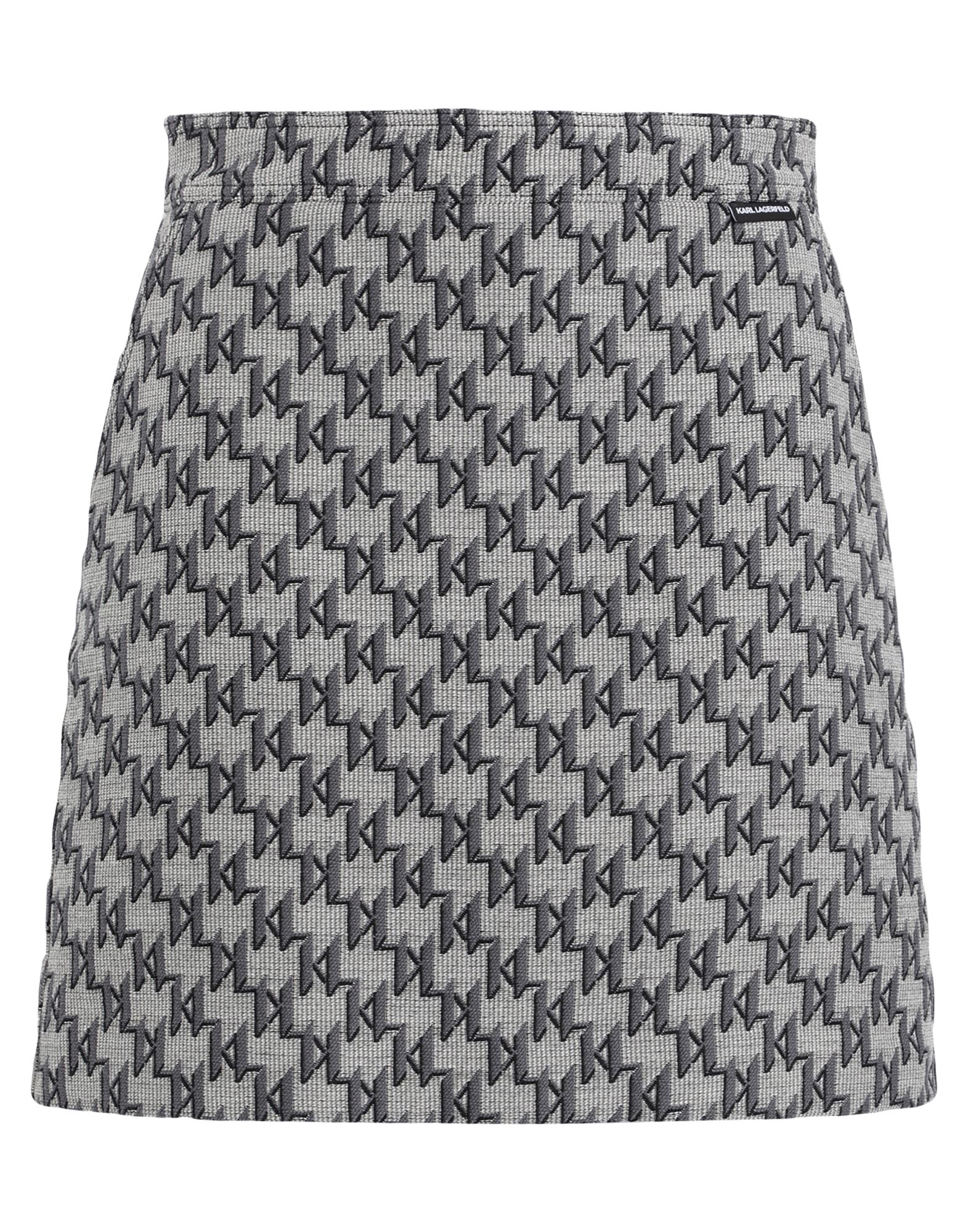 Karl Lagerfeld Mini Skirts In Grey | ModeSens