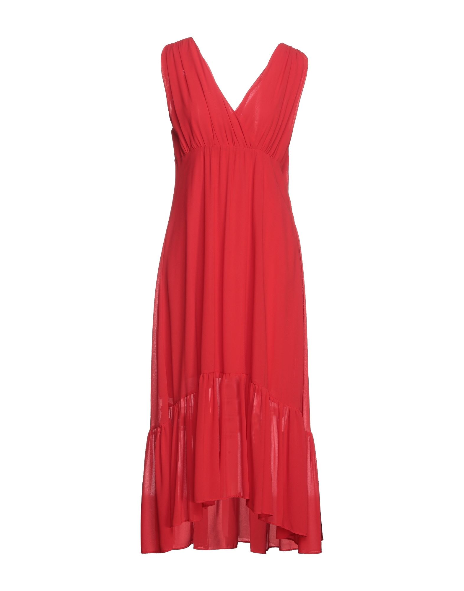 Sandro Ferrone Midi Dresses In Red | ModeSens