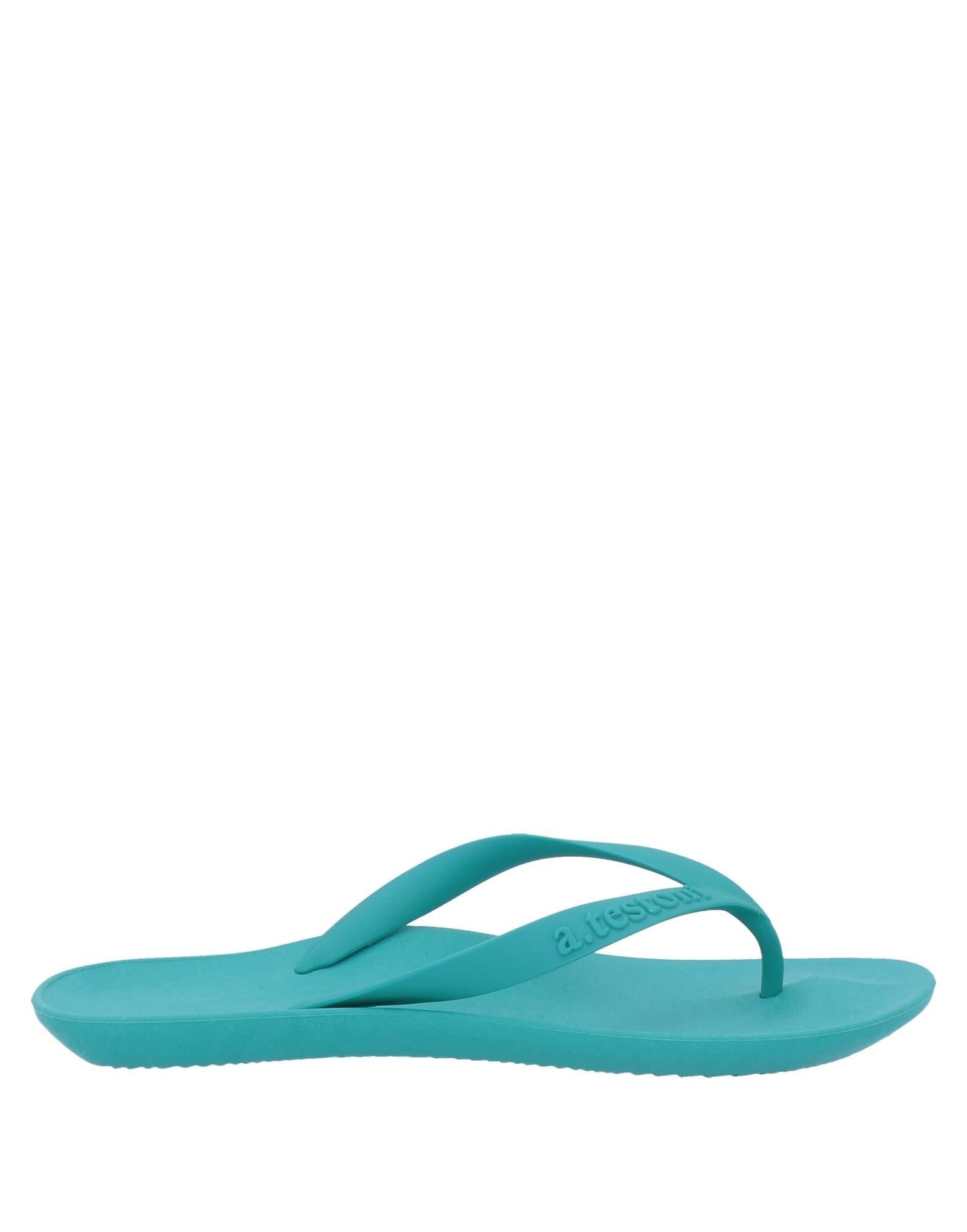 A.testoni Toe Strap Sandals In Green | ModeSens