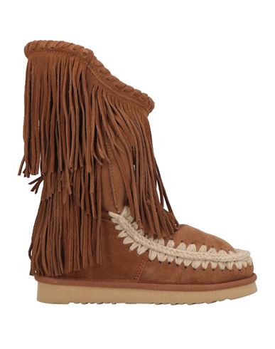 Mou Woman Boot Tan Size 6 Soft Leather, Shearling In Brown | ModeSens