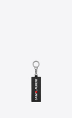 Saint Laurent Saint Laurent Print Keychain In Black Leather | YSL.com