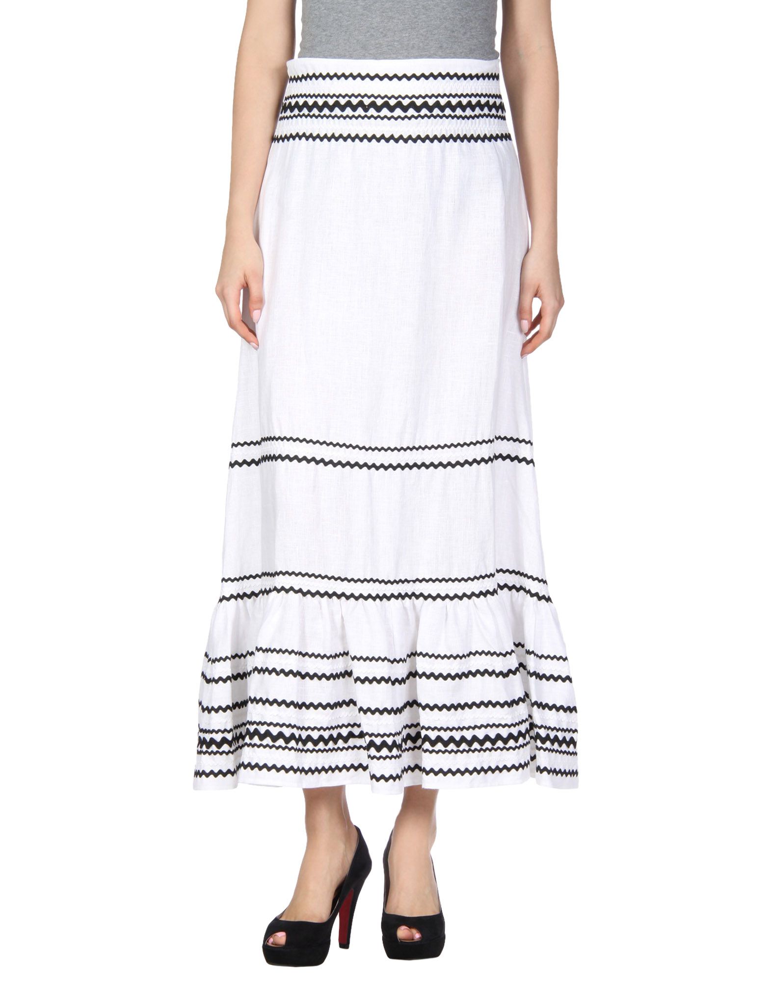 LISA MARIE FERNANDEZ FIESTA RICKRACK-TRIMMED RUFFLED LINEN MAXI SKIRT ...