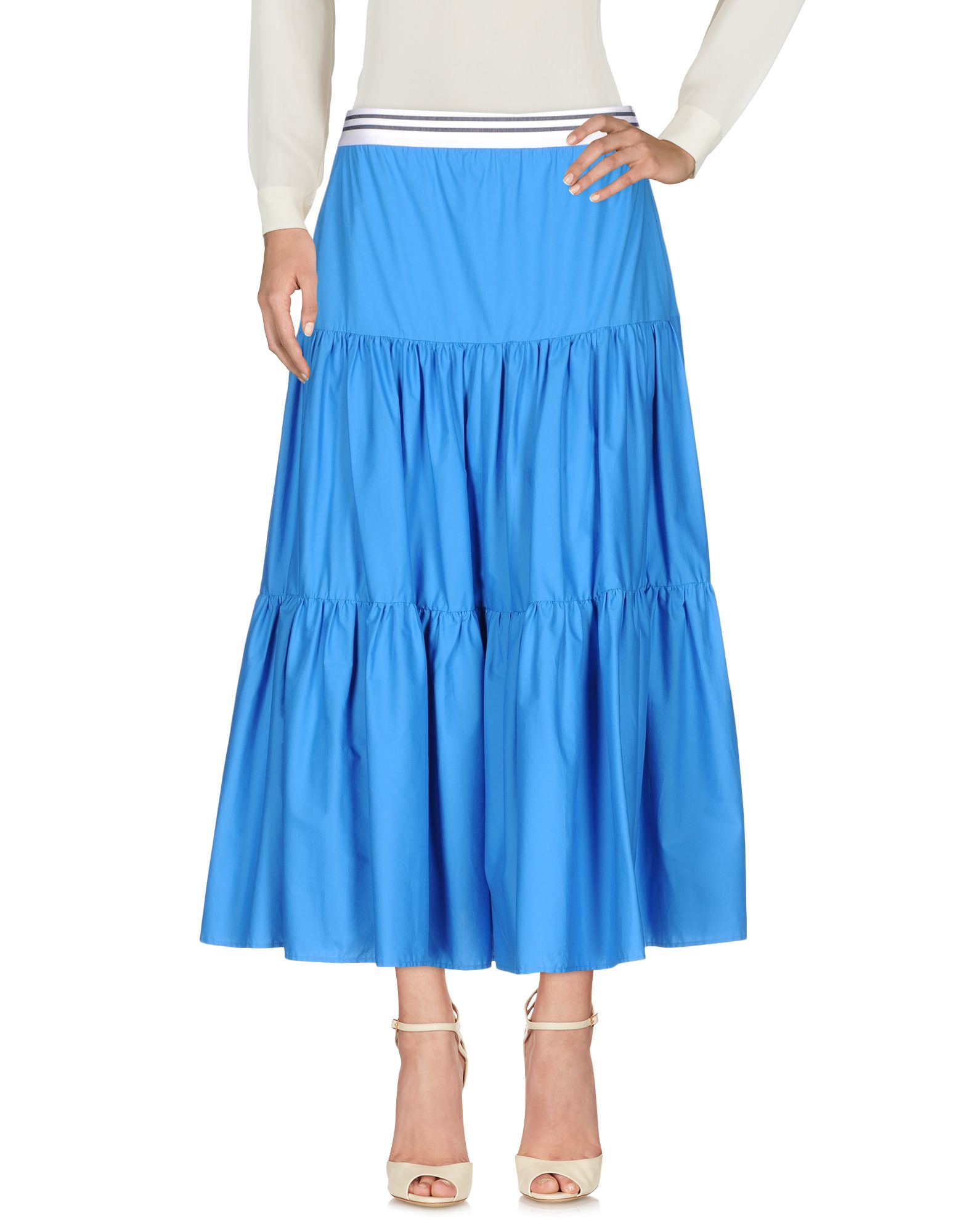 Twinset Midi Skirts In Azure | ModeSens