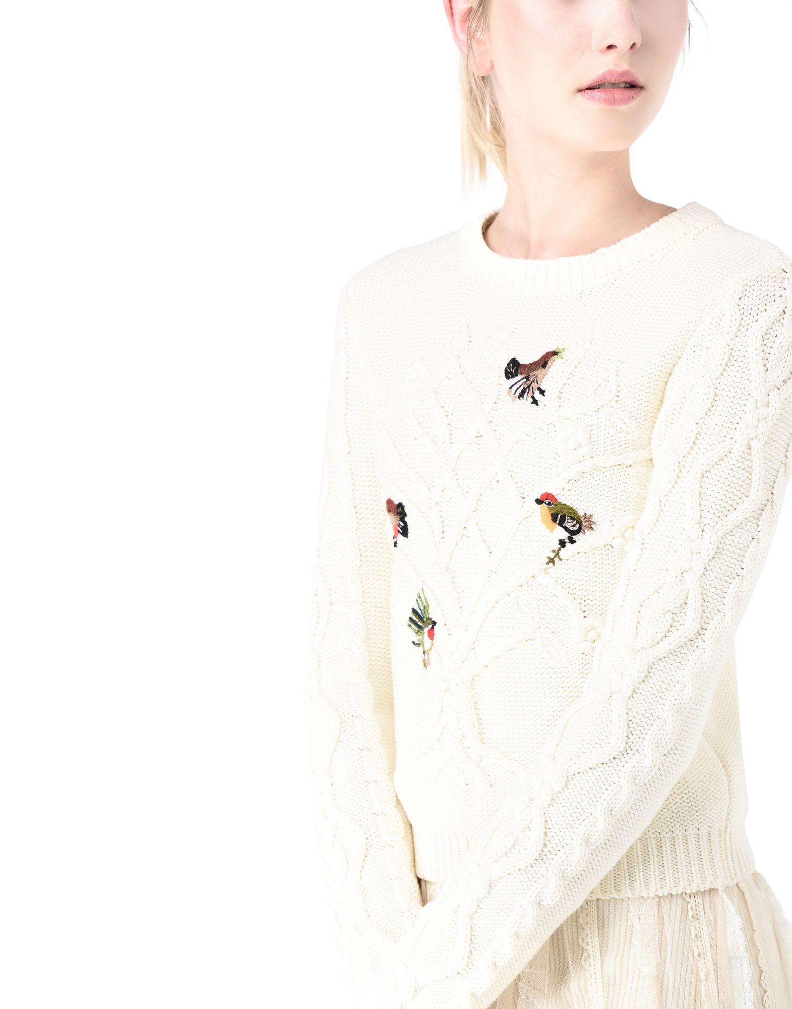 REDValentino Bird Embroidered Knit Sweater - Knit Sweater for Women ...
