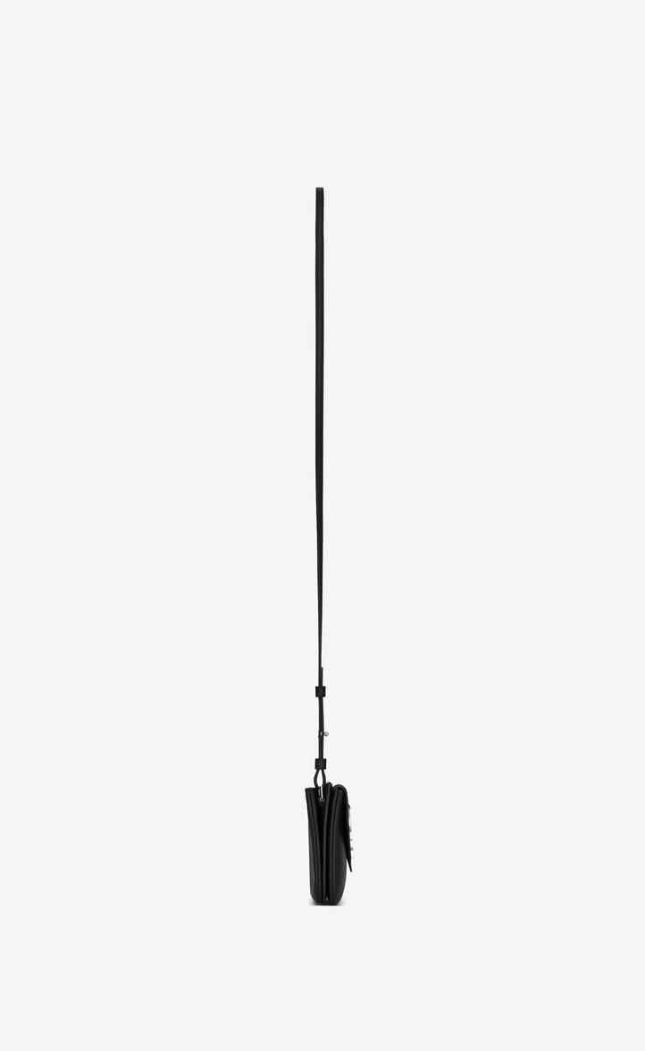 Saint Laurent YSL Tri Pocket Bag In Black Leather YSL Saint Laurent YSL Tri Pocket Bag In Black Leather YSL
