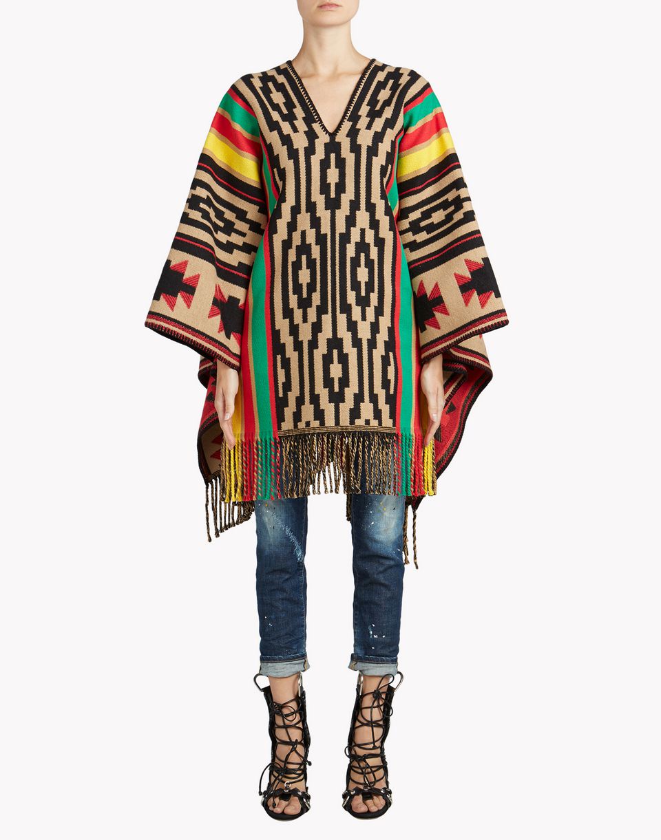 Dsquared2 Eskimo Indian Poncho - Capes for Women | Official Store