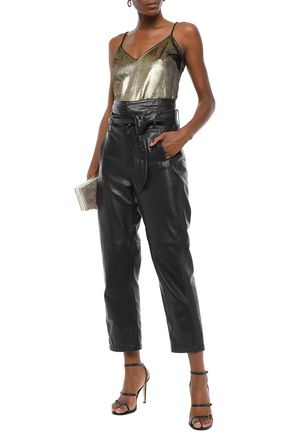 Frame Woman Metallic Velvet Camisole Gold | ModeSens