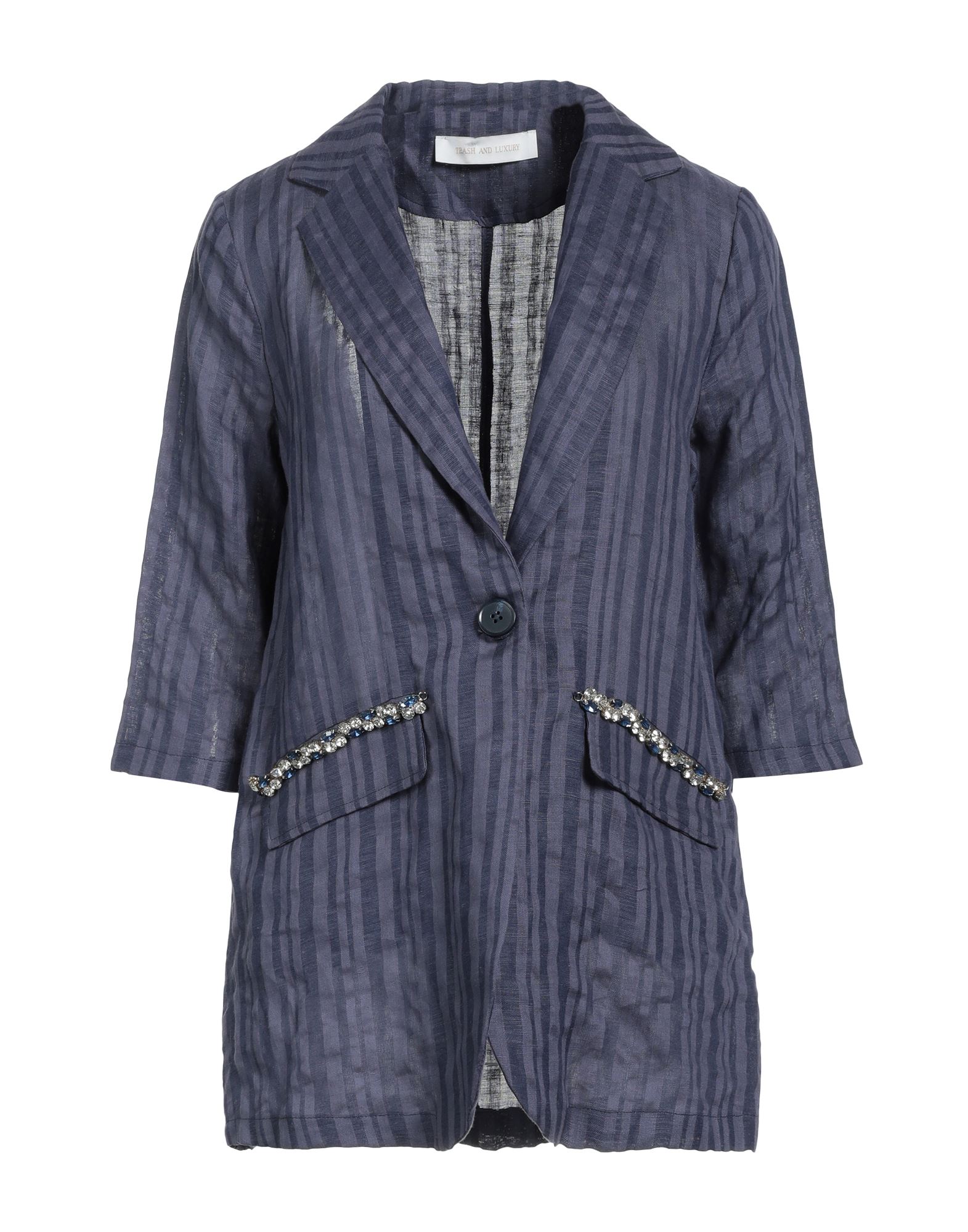 Trash And Luxury Trash & Luxury Suit Jackets In Midnight Blue | ModeSens